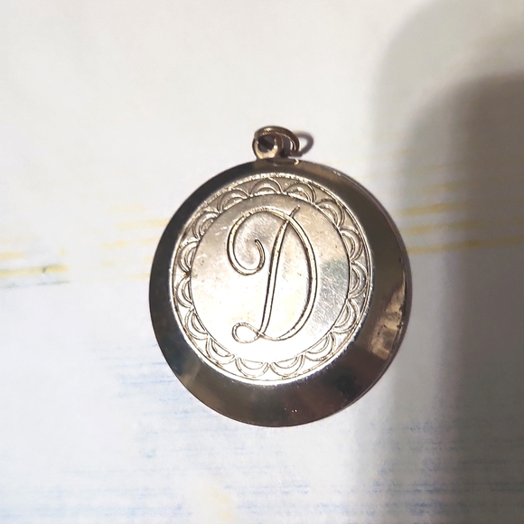 Jewelry | Vintage Heavy Steel Medallion Initial Letter D | Poshmark